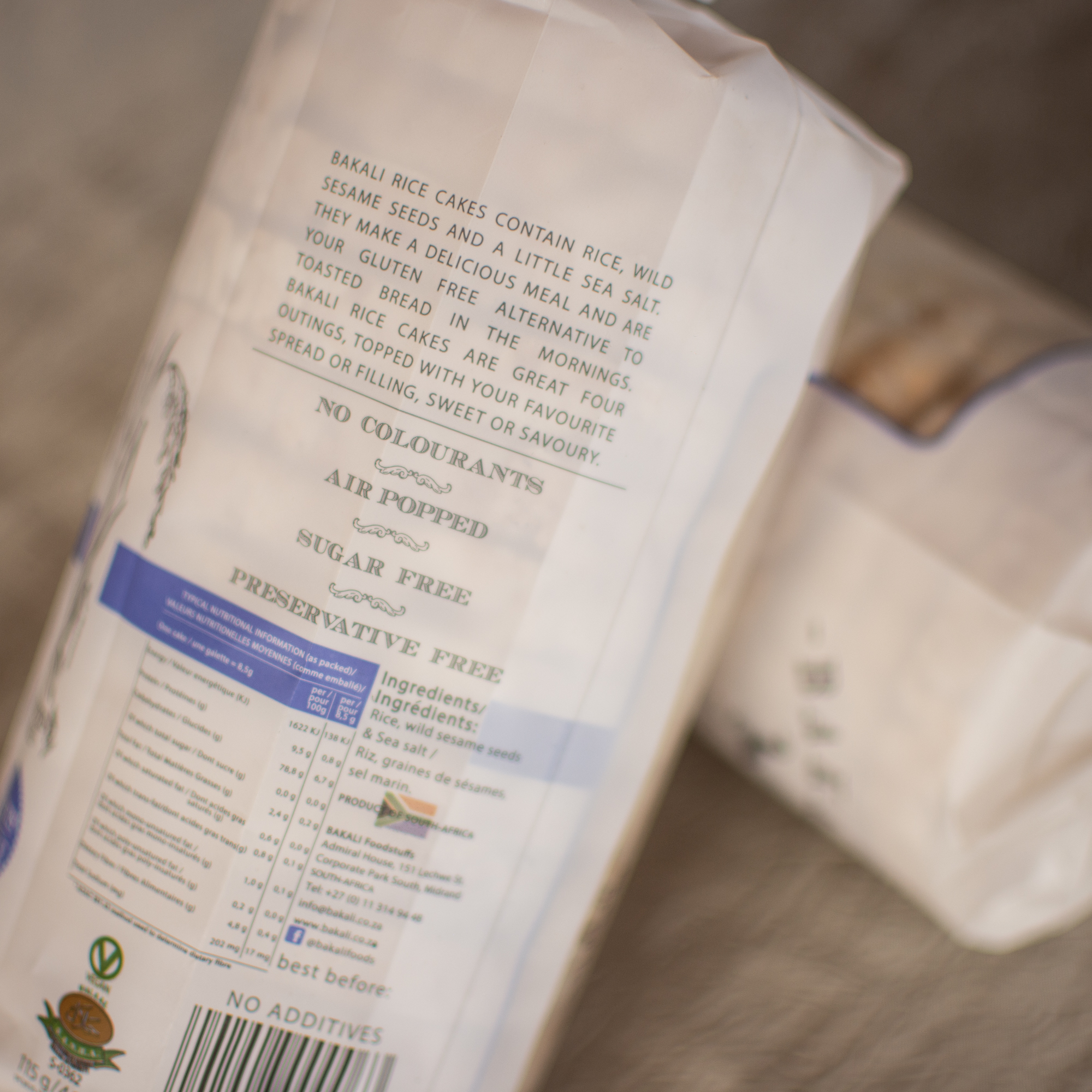 Bakali Rice Cakes with Wild Sesame & Sea Salt, 115g - Ecolodgy ...